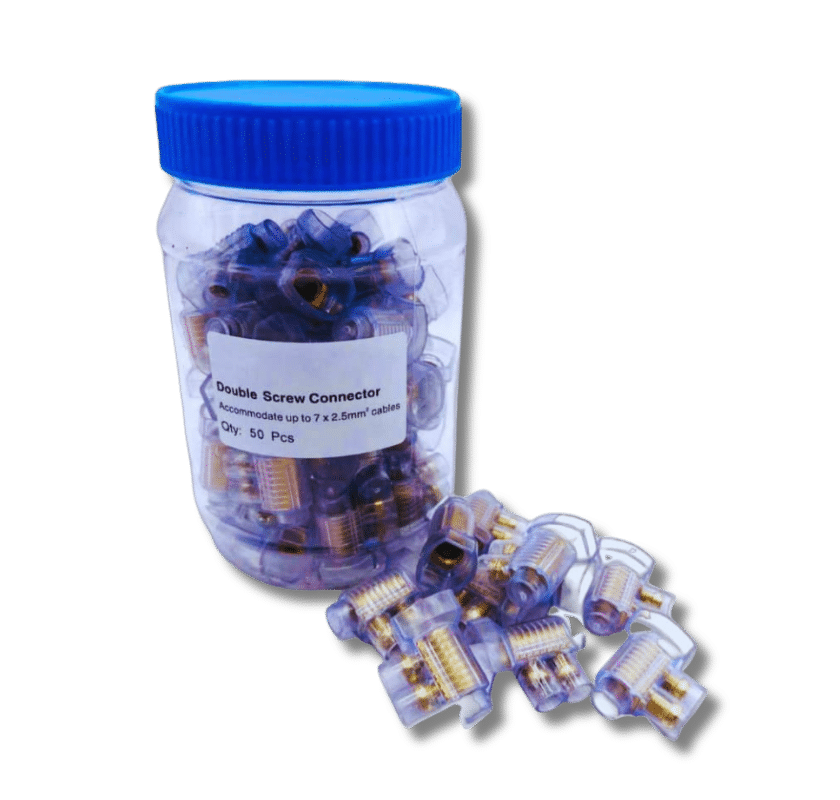 Double Screw Connector 2×6 mm | Hi-Tech